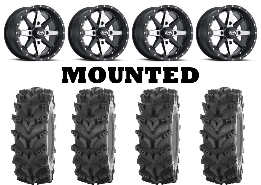 Kit 4 High Lifter Out&Back Max Tires 30x10-14 on ITP Cyclone Matte Black VIK | eBay