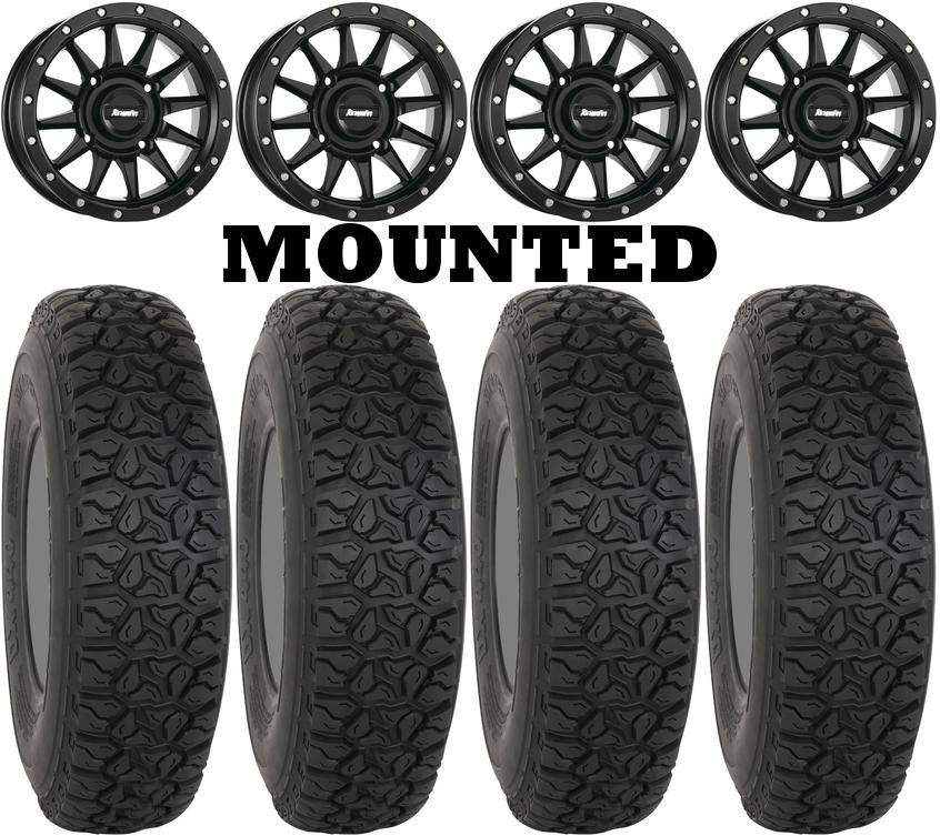 Kit 4 System 3 DX440 Tires 33x10-15 on DragonFire Racing Echo Black ...