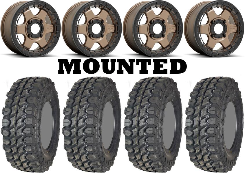 Kit 4 Gladiator X Comp ATR 35x10-15 on Fuel Block Beadlock Bronze D924 ...