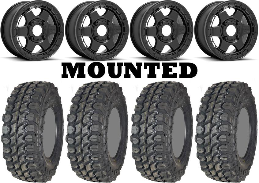 Kit 4 Gladiator X Comp ATR 35x10-15 on Fuel Block Beadlock Matte Black ...