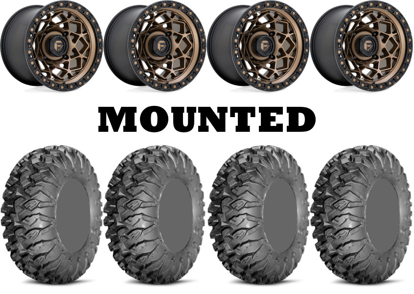 Kit 4 EFX MotoClaw Tires 31x10-15 on Fuel Unit Bronze Wheels 1KXP | eBay