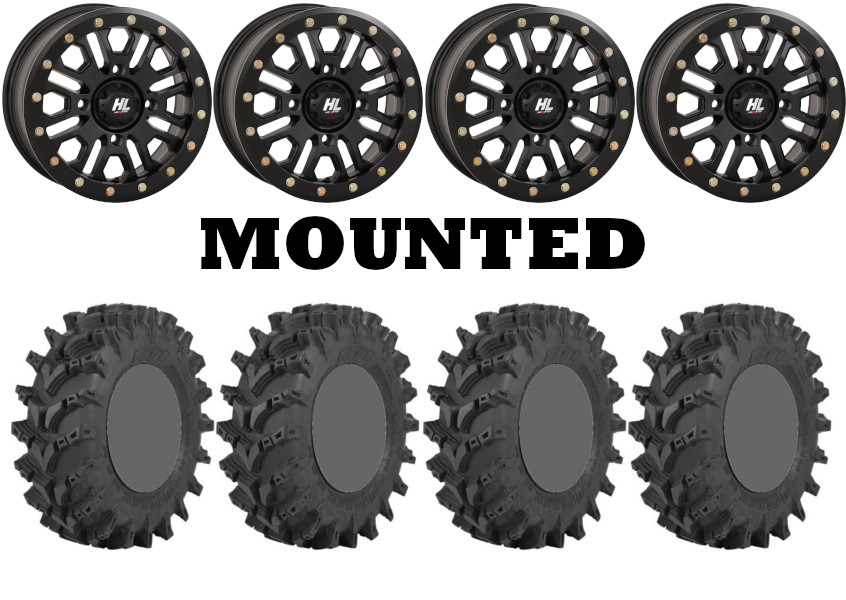 Kit 4 STI Outback Max 32x9.5-14 on High Lifter HL23 Beadlock Matte ...