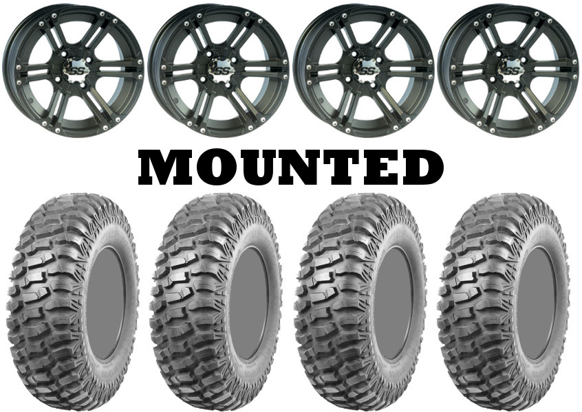 Kit 4 AMS M2 Evil Tires 32x10-14 on ITP SS212 Matte Black Wheels VIK | eBay