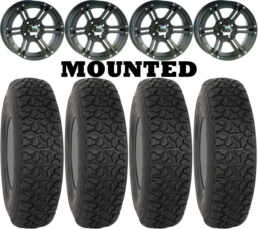 Kit 4 System 3 DX440 Tires 30x10-14 on ITP SS212 Matte Black Wheels VIK ...